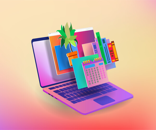 ArtStation - Elements of the mobile web interface of an office ...
