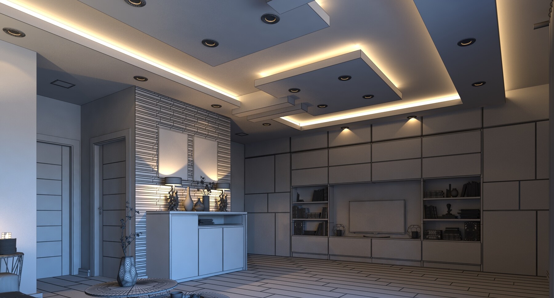 ArtStation - living room interior scene 3d model | Resources