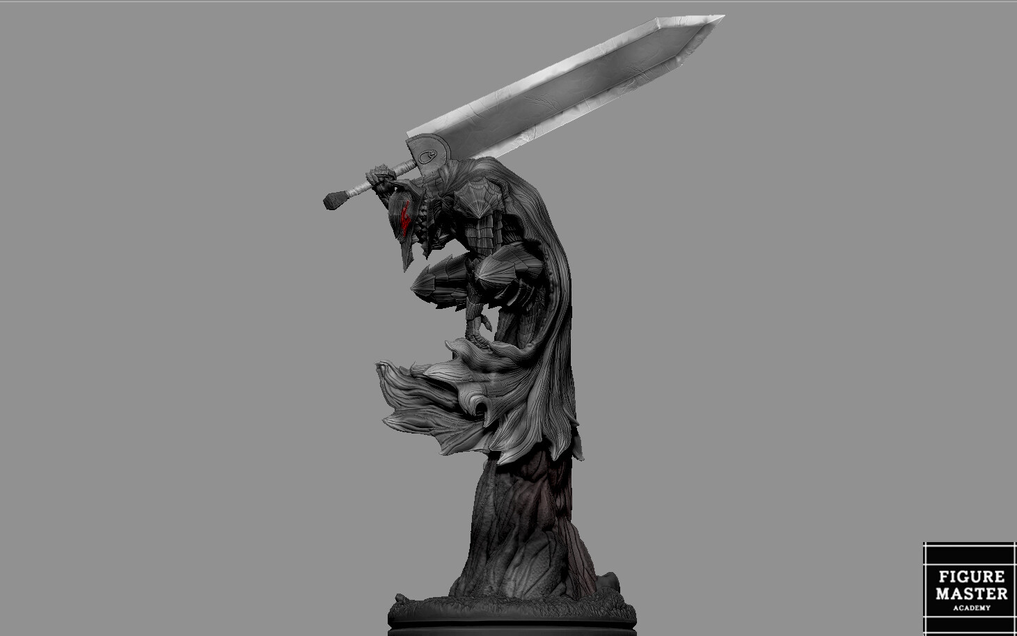 ArtStation - BERSERK GUTS ON EDGE FANTASY ANIME SWORD CHARACTER 3D ...