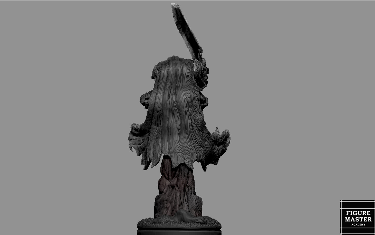 ArtStation - BERSERK GUTS ON EDGE FANTASY ANIME SWORD CHARACTER 3D ...