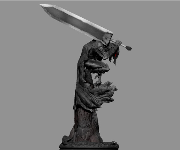 ArtStation - BERSERK GUTS ON EDGE FANTASY ANIME SWORD CHARACTER 3D ...