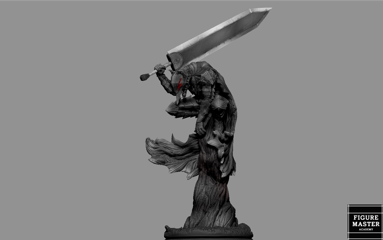ArtStation - BERSERK GUTS ON EDGE FANTASY ANIME SWORD CHARACTER 3D ...