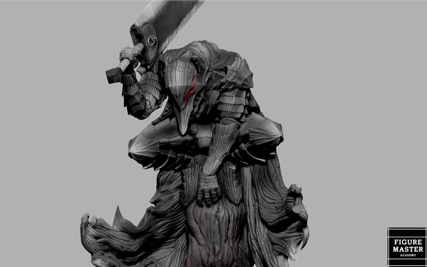 ArtStation - BERSERK GUTS ON EDGE FANTASY ANIME SWORD CHARACTER 3D ...