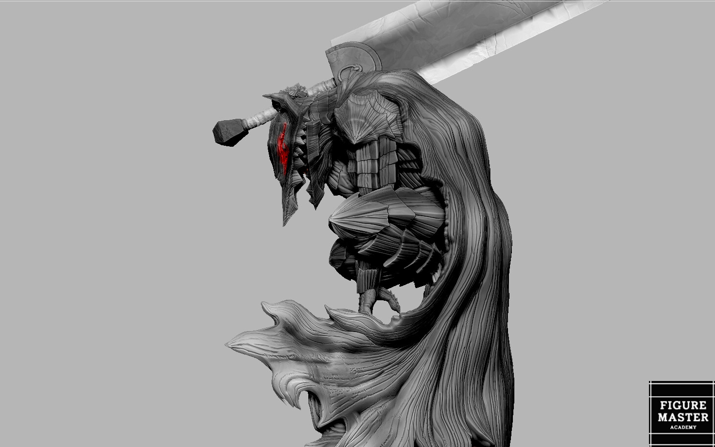 ArtStation - BERSERK GUTS ON EDGE FANTASY ANIME SWORD CHARACTER 3D ...