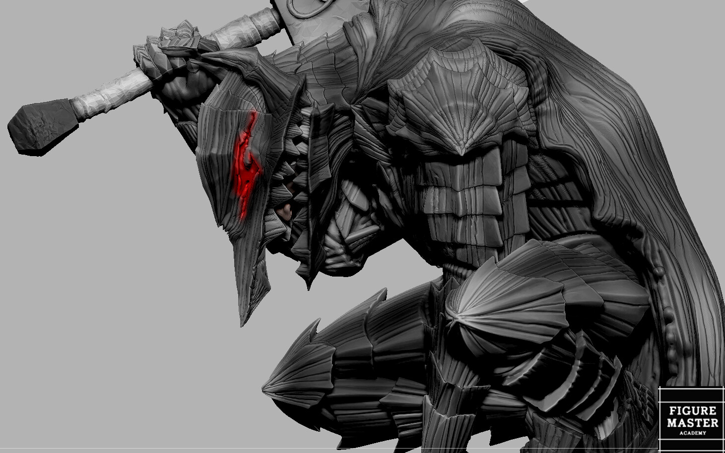 ArtStation - BERSERK GUTS ON EDGE FANTASY ANIME SWORD CHARACTER 3D ...