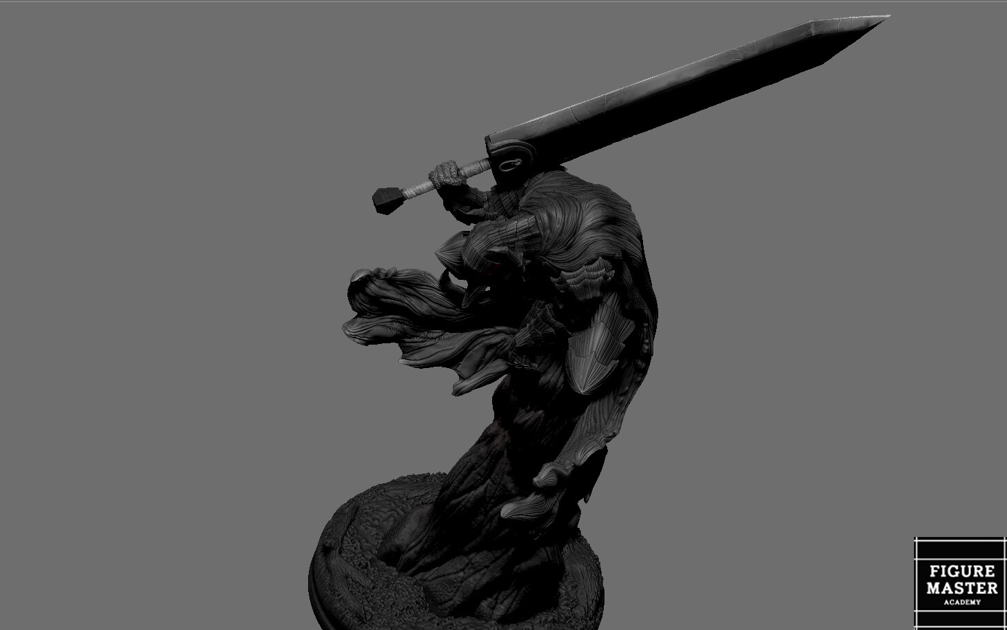ArtStation - BERSERK GUTS ON EDGE FANTASY ANIME SWORD CHARACTER 3D ...
