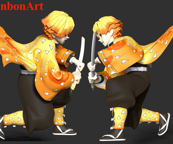 ArtStation - Zenitsu Agatsuma - Demon Slayer | Resources