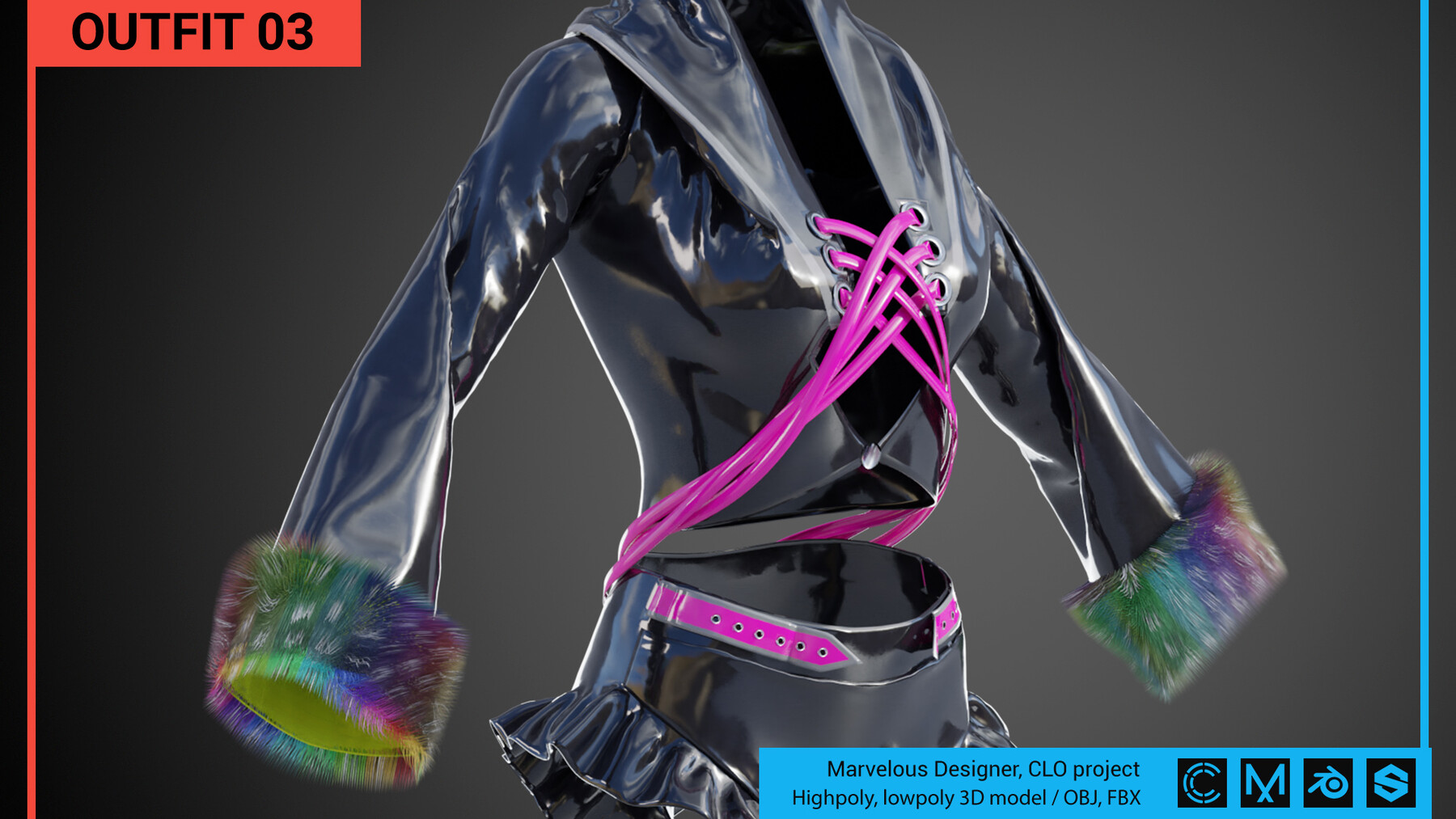 ArtStation - Outfit 03 - Marvelous Designer, CLO project. | Resources