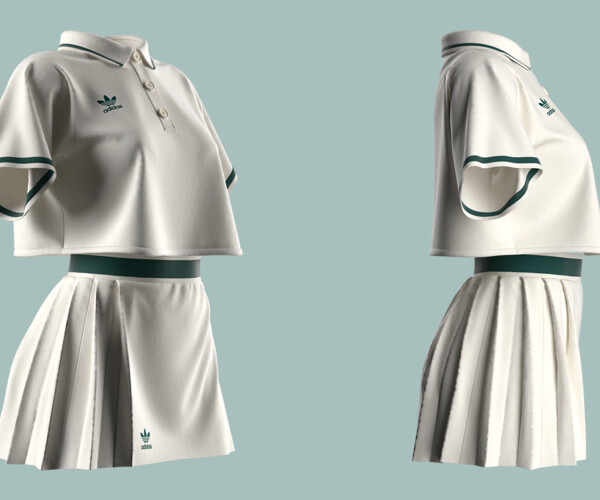ArtStation - Tennis Uniform. Marvelous Designer / Clo 3D project +obj ...