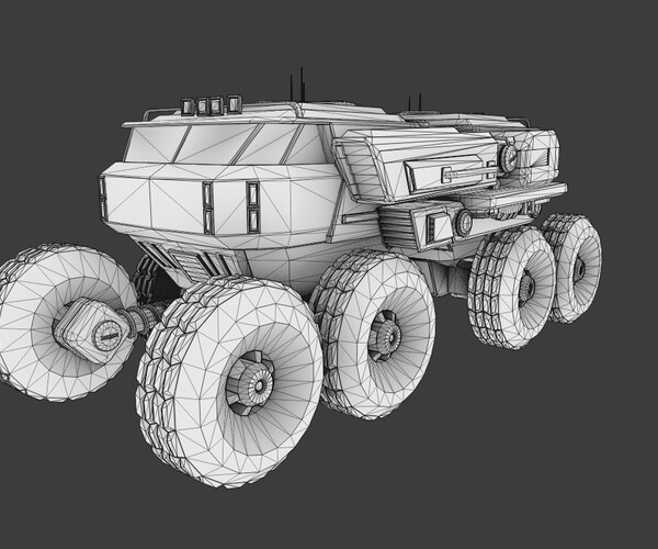 ArtStation - Space vehicle 3D model Rigged | Game Assets