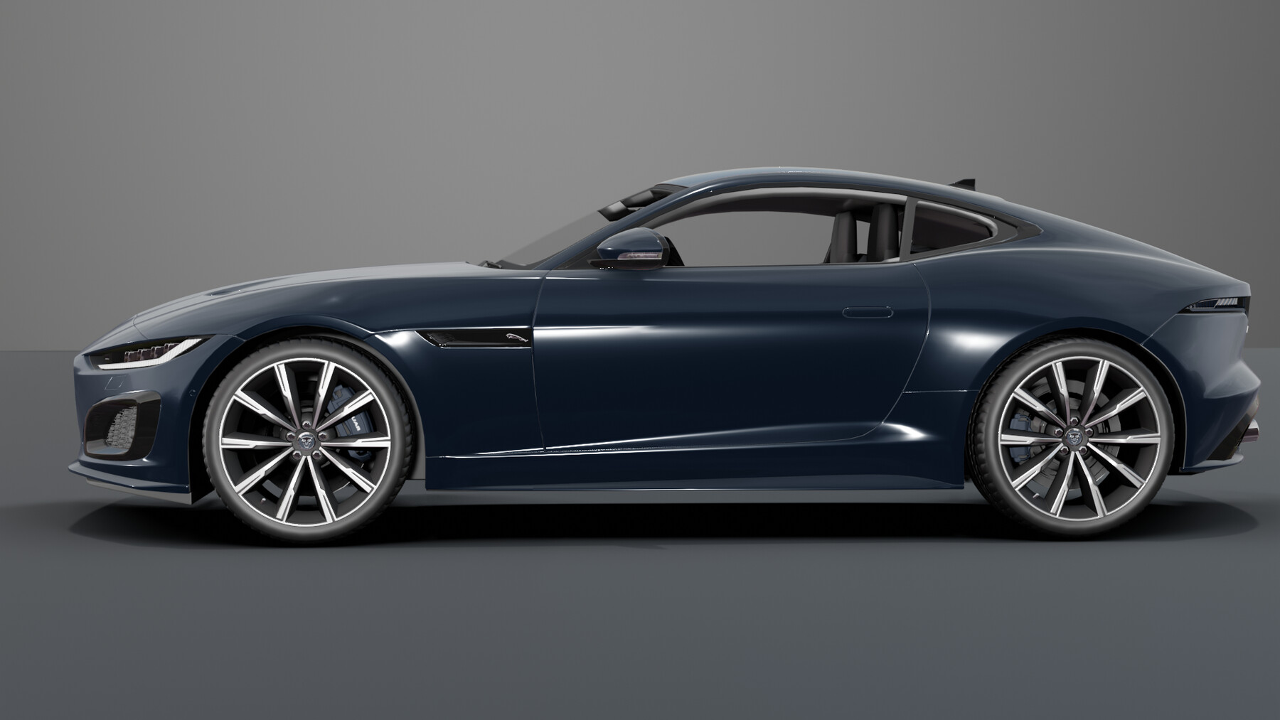 ArtStation - Jaguar F- type blue grey car | Game Assets