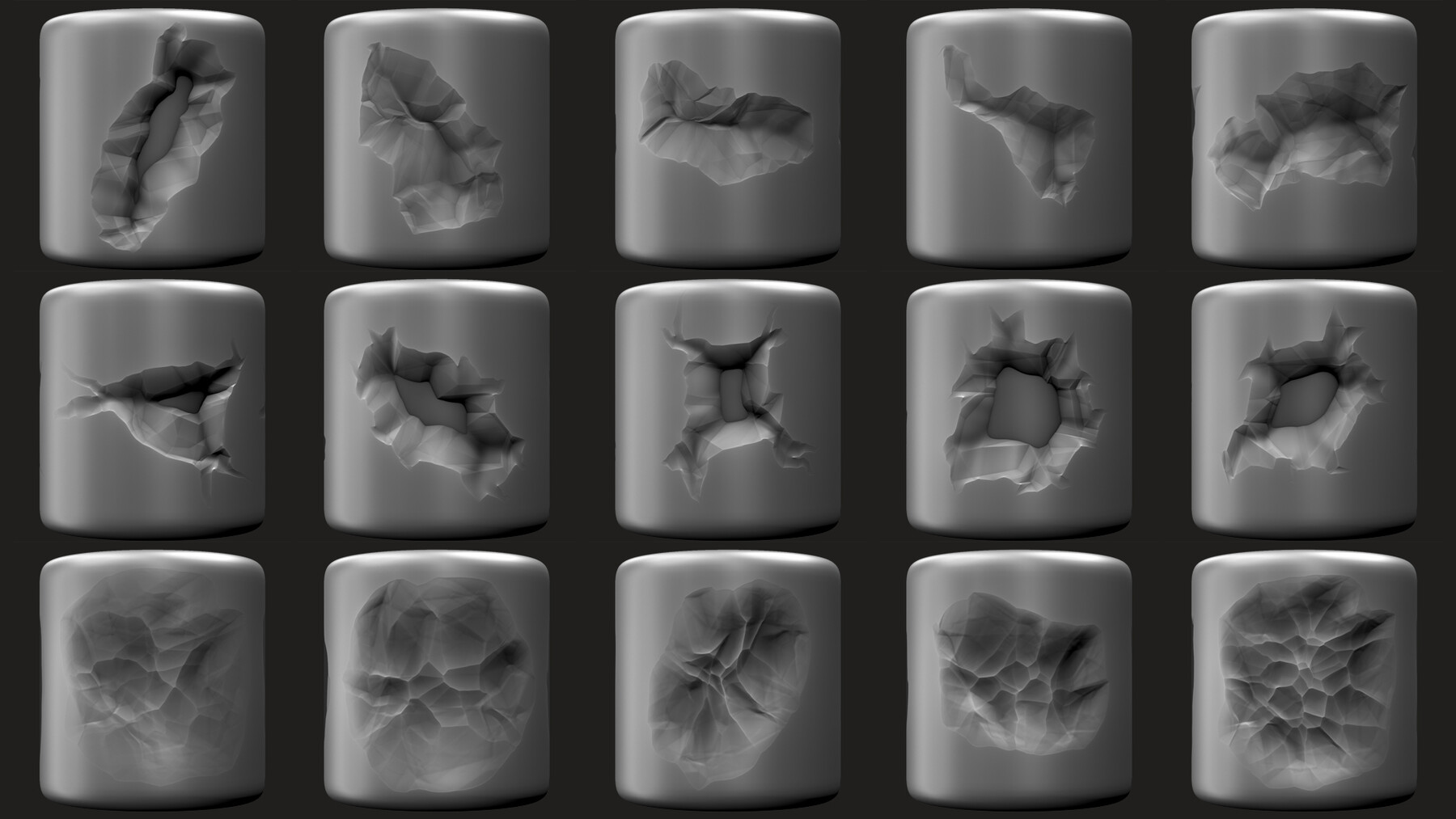 ArtStation - 100 Stylized Damage Alpha | Brushes