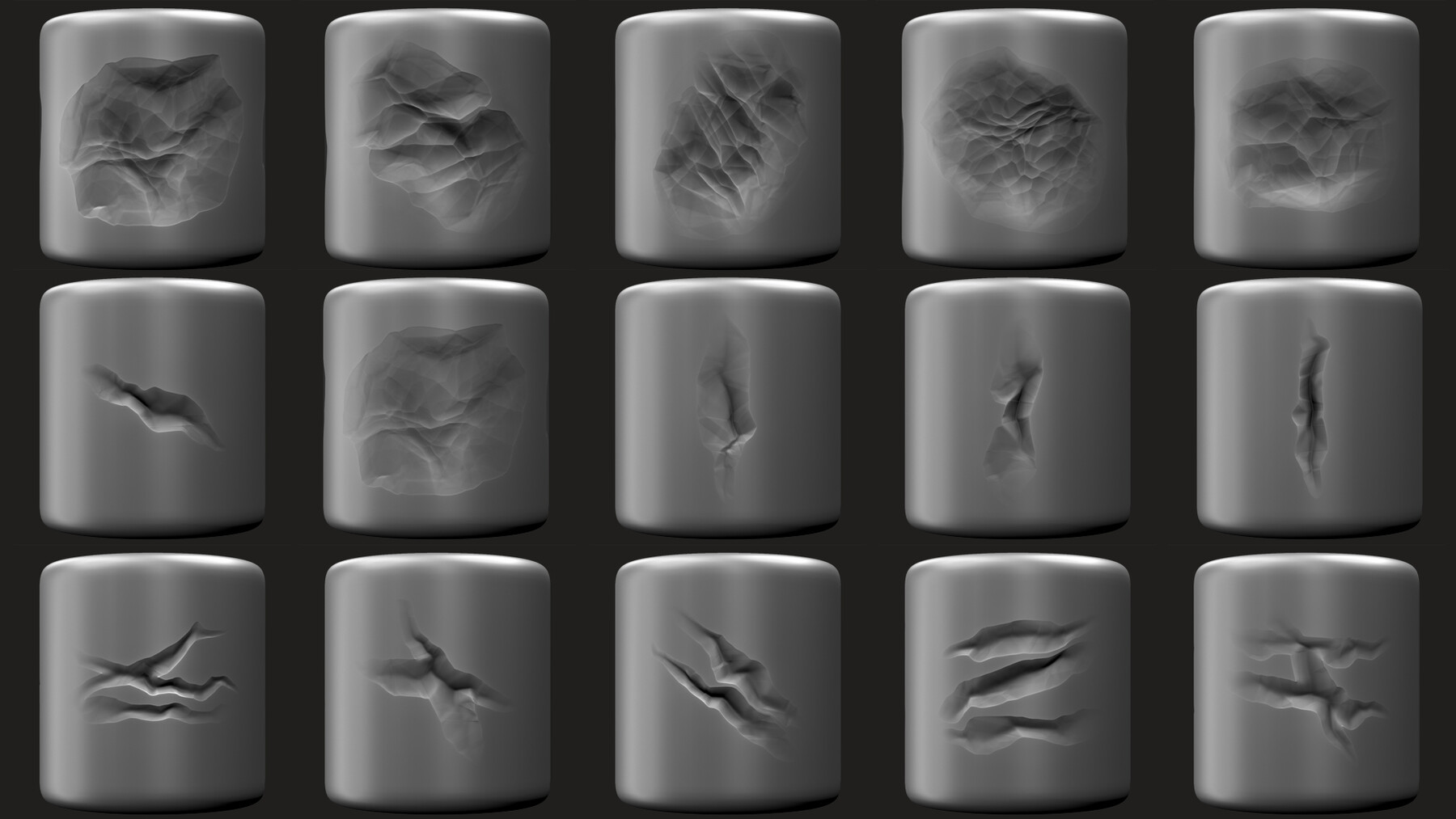 ArtStation - 100 Stylized Damage Alpha | Brushes