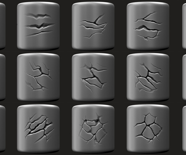 ArtStation - 100 Stylized Damage Alpha | Brushes