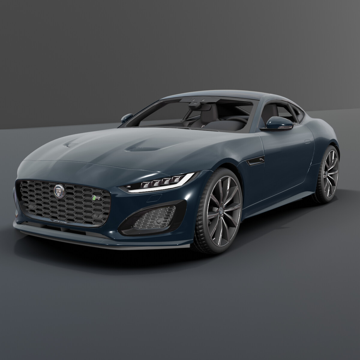ArtStation - Jaguar F- type blue grey car | Game Assets