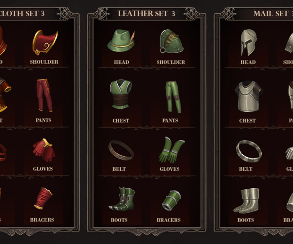 ArtStation - 500 Armor Icons vol.2 | Game Assets