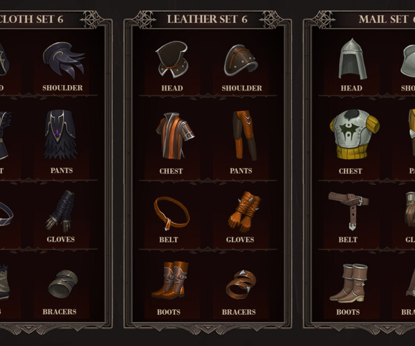 ArtStation - 500 Armor Icons vol.2 | Game Assets