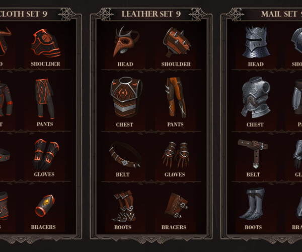 ArtStation - 500 Armor Icons vol.2 | Game Assets