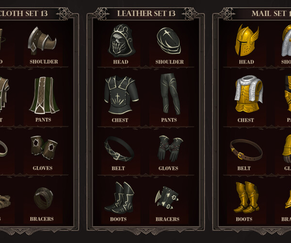 ArtStation - 500 Armor Icons vol.2 | Game Assets