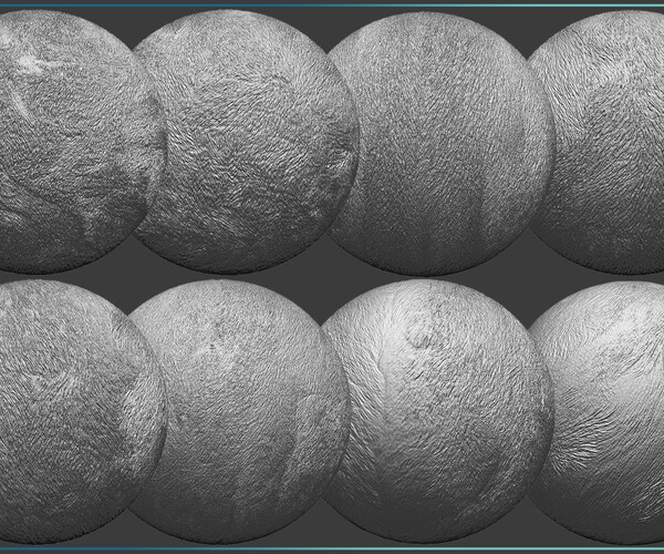 ArtStation - 50 Fur and Hair Alphas (Tileable, Displacement Map) vol.6 ...