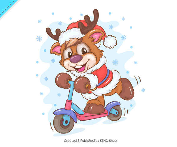 ArtStation - Set of Cartoon Deers 03. Clipart. | Artworks