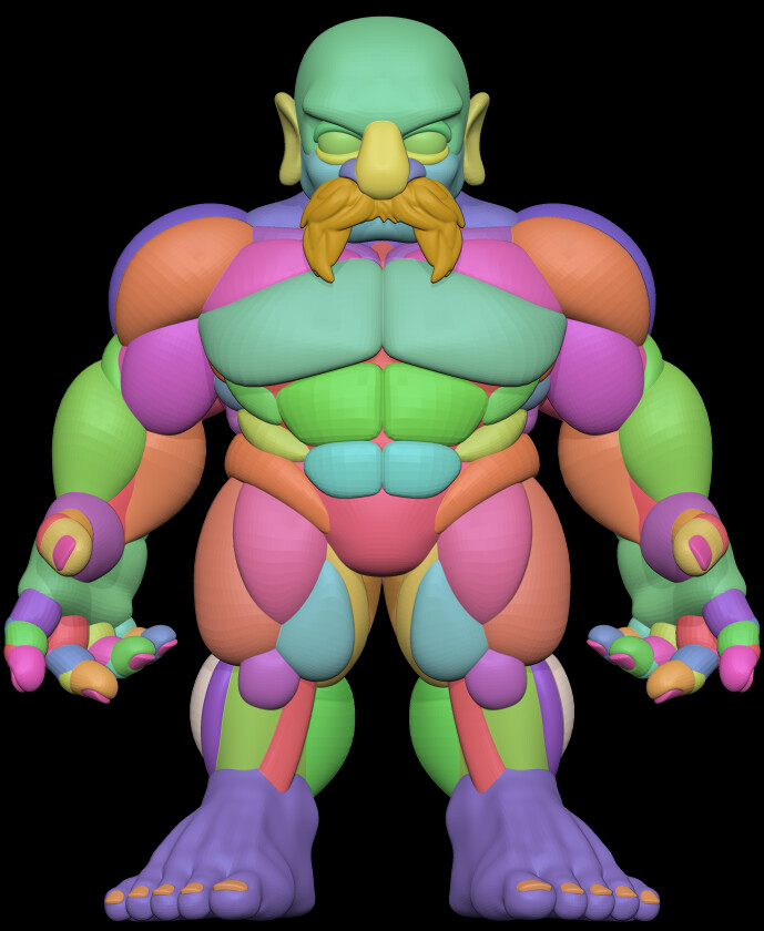 ArtStation - miniature base mesh Dwarf male blockout for and figures ...