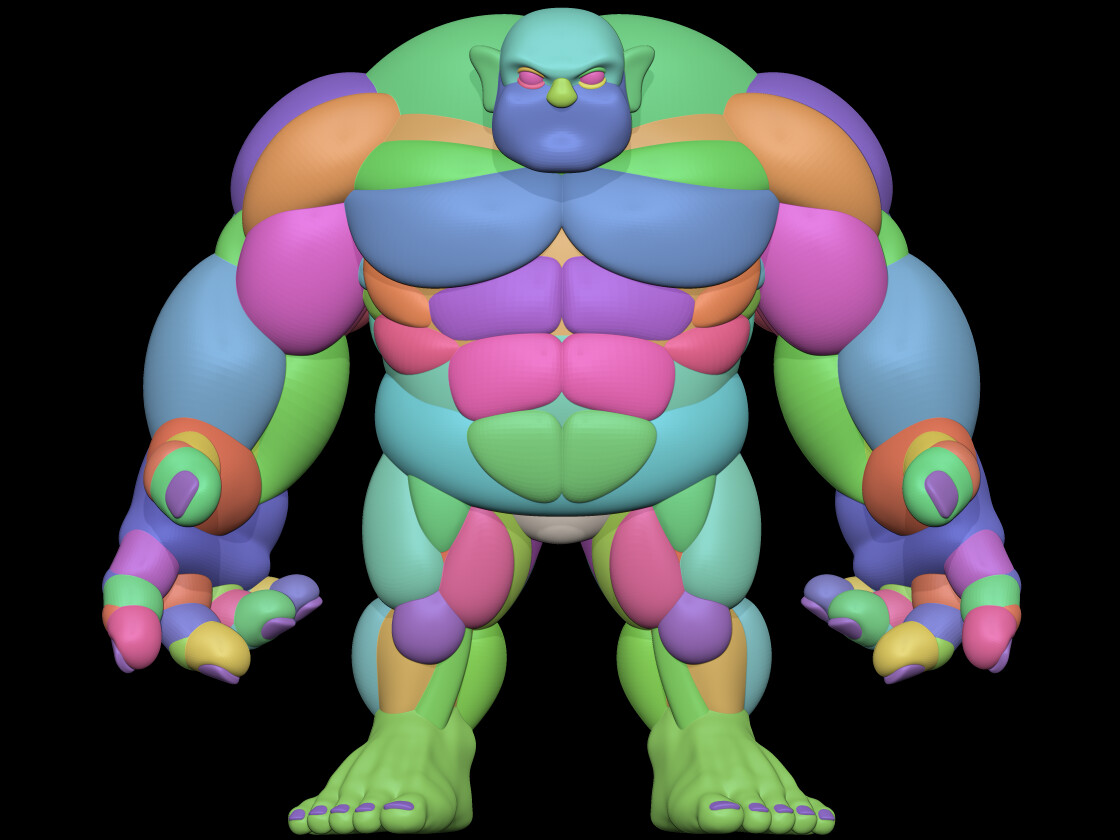 ArtStation - miniature base mesh Ogre orc troll blockout for and ...