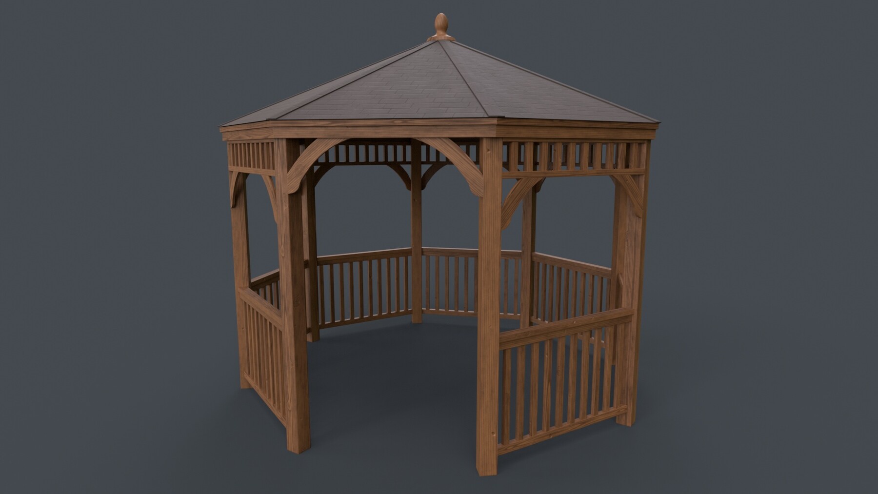 ArtStation - PBR Wooden Pergola Gazebo E3 | Game Assets