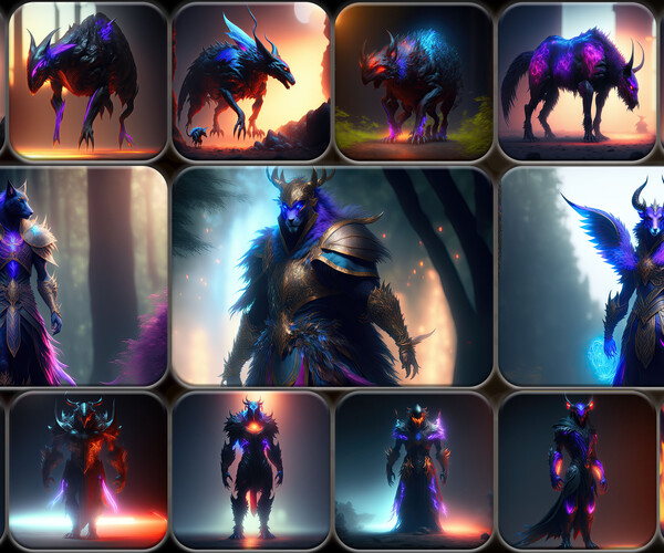 ArtStation - 380 Magical Creature Reference Pack | 4K | v.1 | Artworks