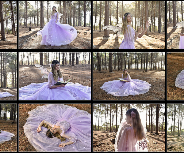 ArtStation - x126 golden fairy princess - model reference pack | Resources