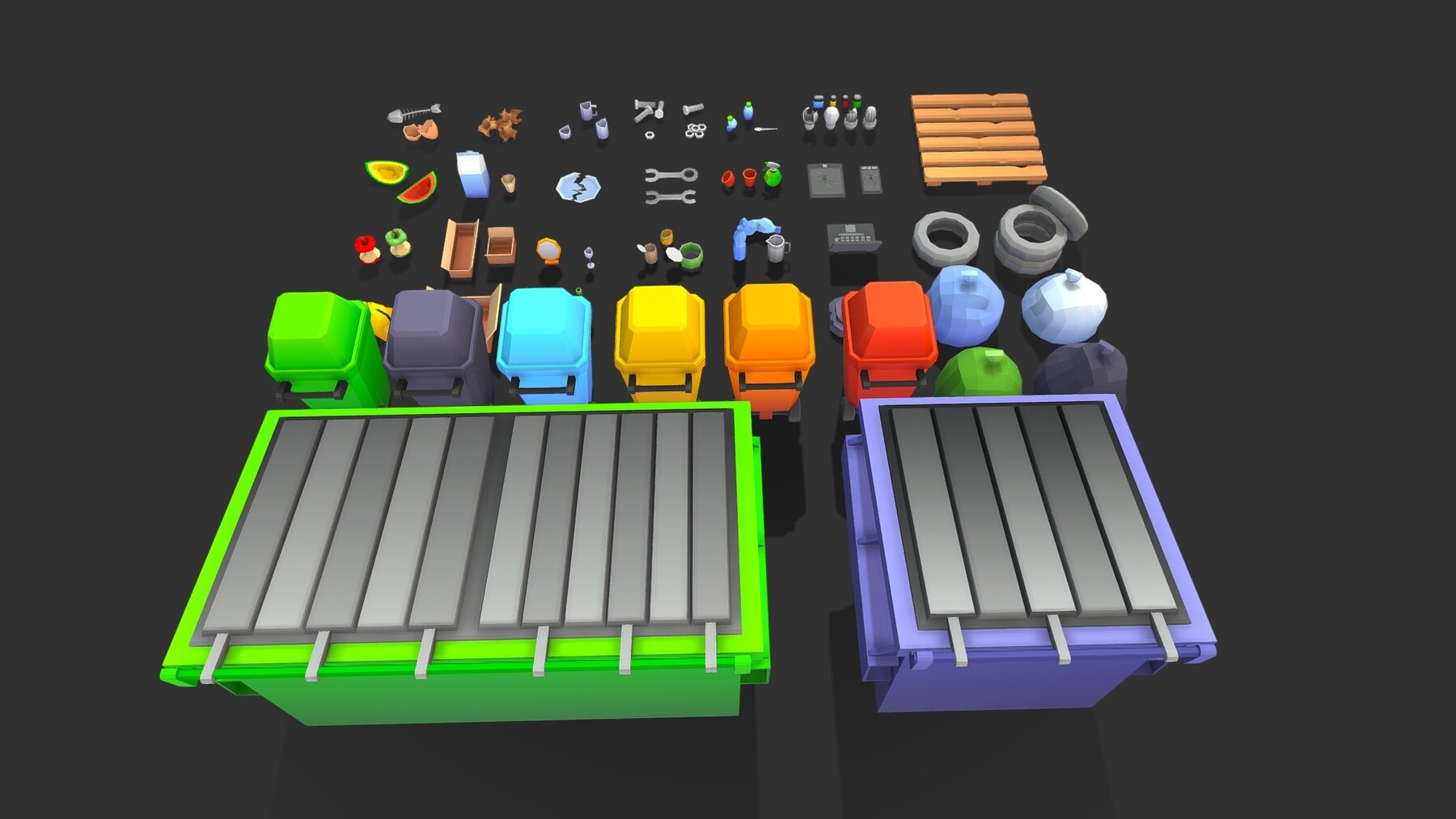 ArtStation - Stylize Low Poly Garbage Pack | Game Assets