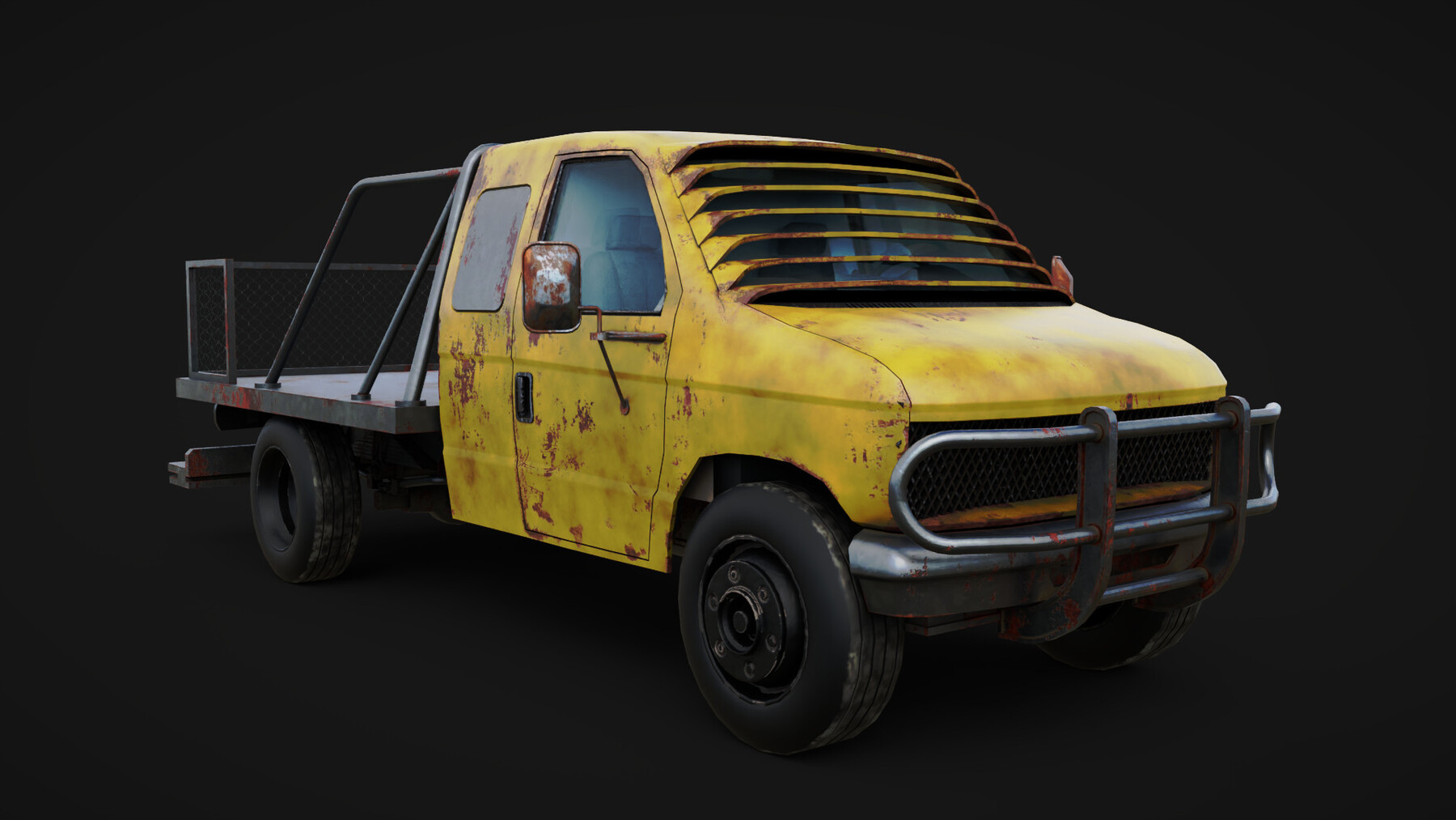 ArtStation - rusted truck car | Game Assets