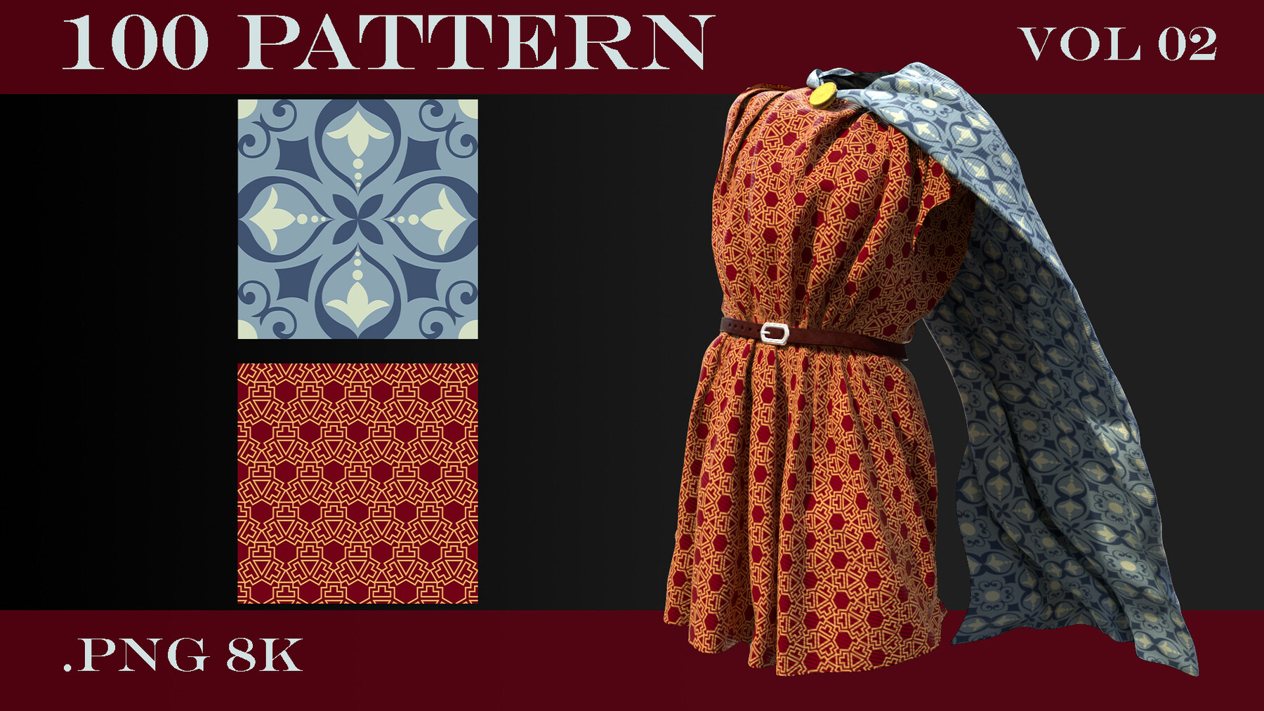 ArtStation - 100 PATTERNS VOL 02 (Tweed, Herringbone Tweed, Dogtooth ...