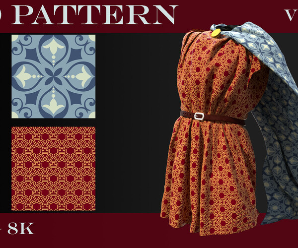 ArtStation - 100 PATTERNS VOL 02 (Tweed, Herringbone Tweed, Dogtooth, Argyle Socks, Pinstripe ...