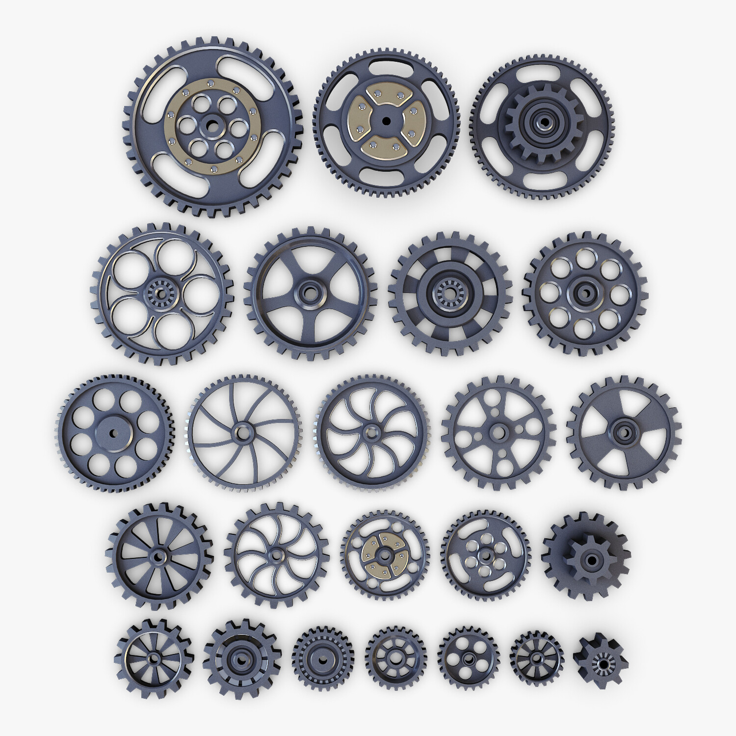 ArtStation - Gears Set Low Poly v 1 | Resources