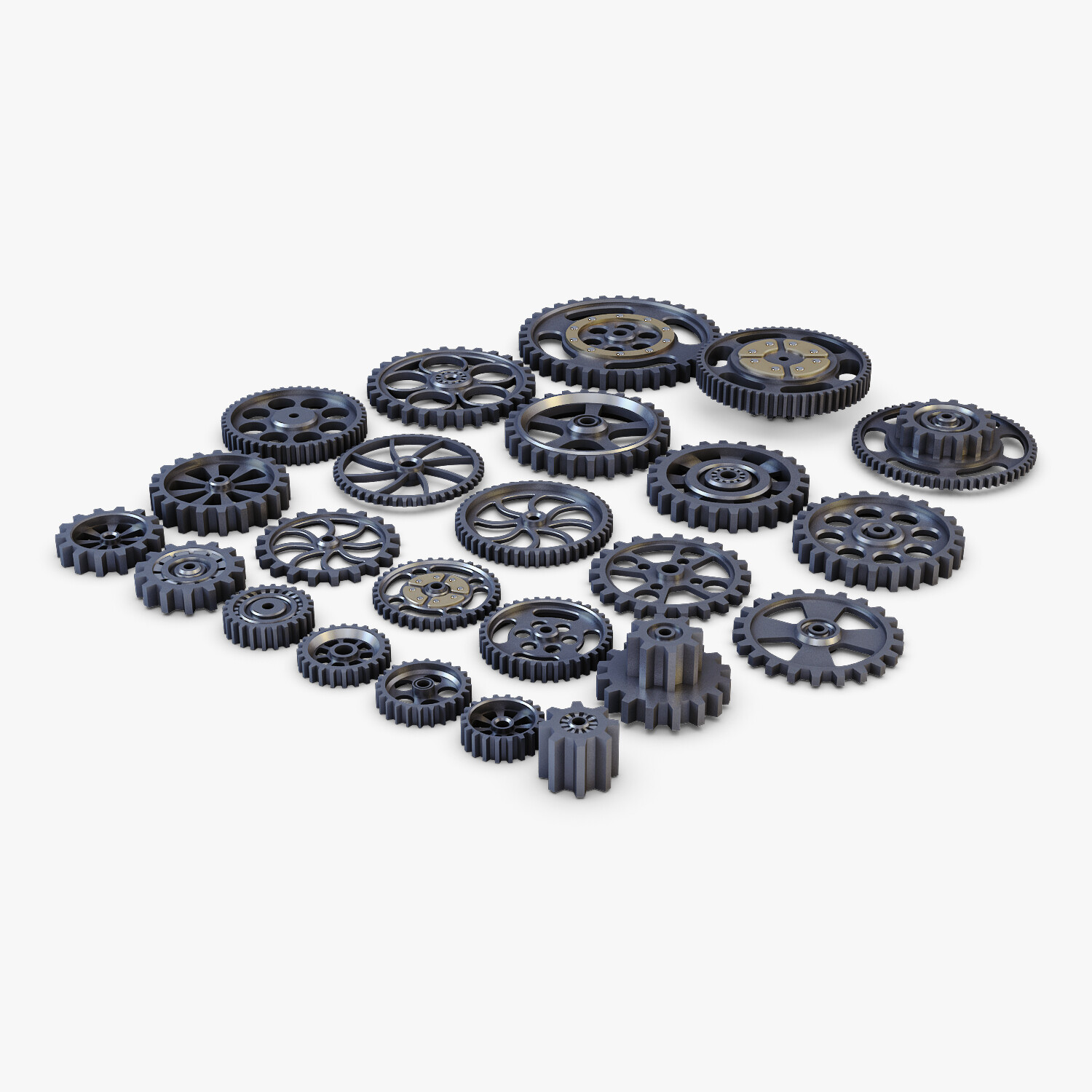 ArtStation - Gears Set Low Poly v 1 | Resources