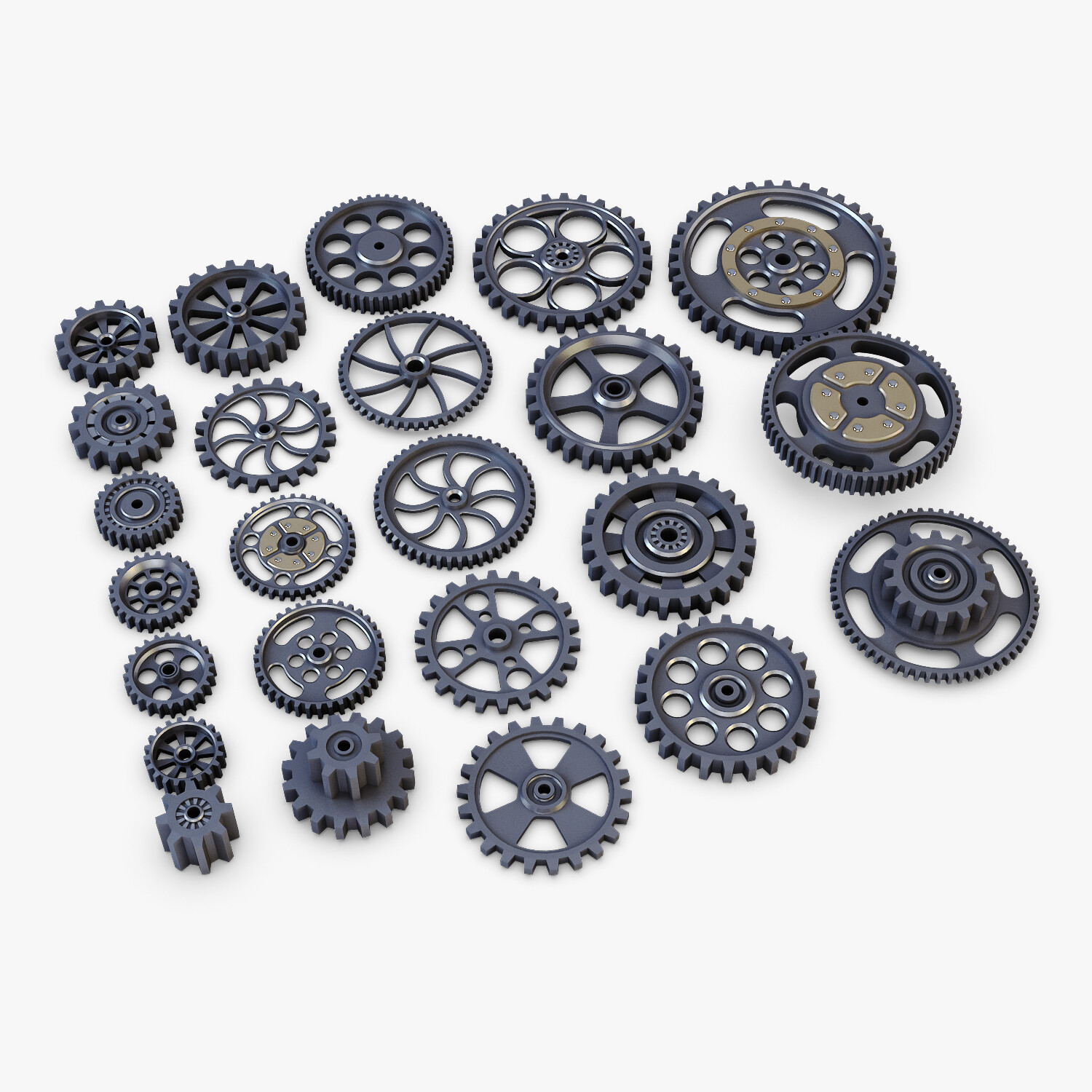 ArtStation - Gears Set Low Poly v 1 | Resources