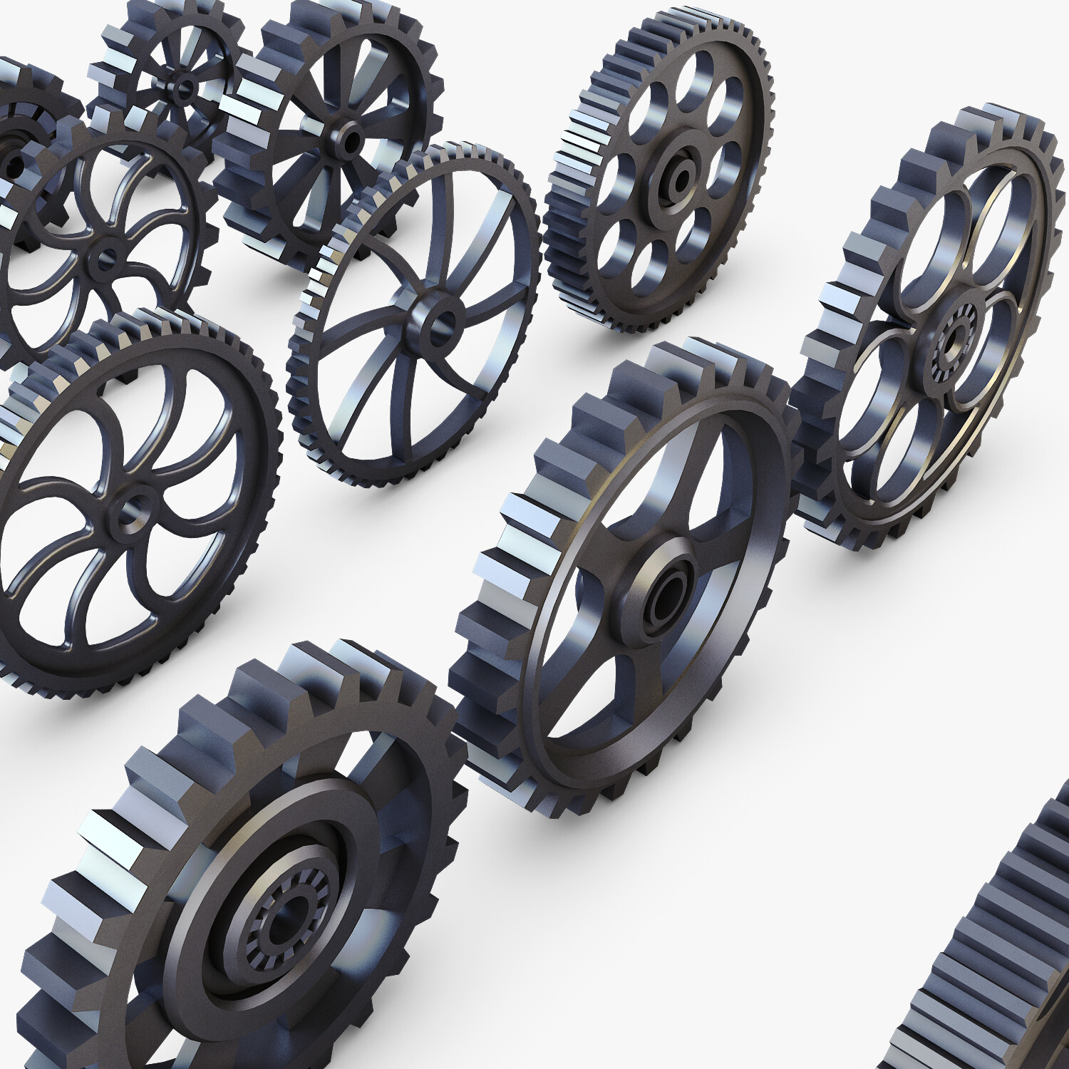 ArtStation - Gears Set Low Poly v 1 | Resources