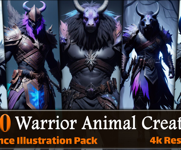 ArtStation - 200 Warrior Animal Creatures Reference Pack | 4K | v.2 ...