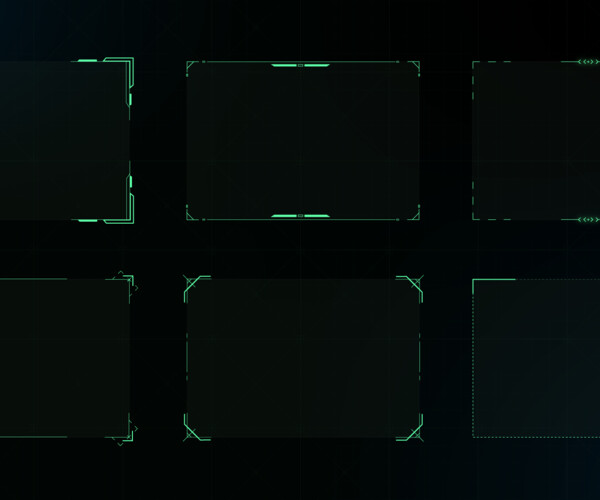 ArtStation - Sci-Fi HUD frames | Game Assets