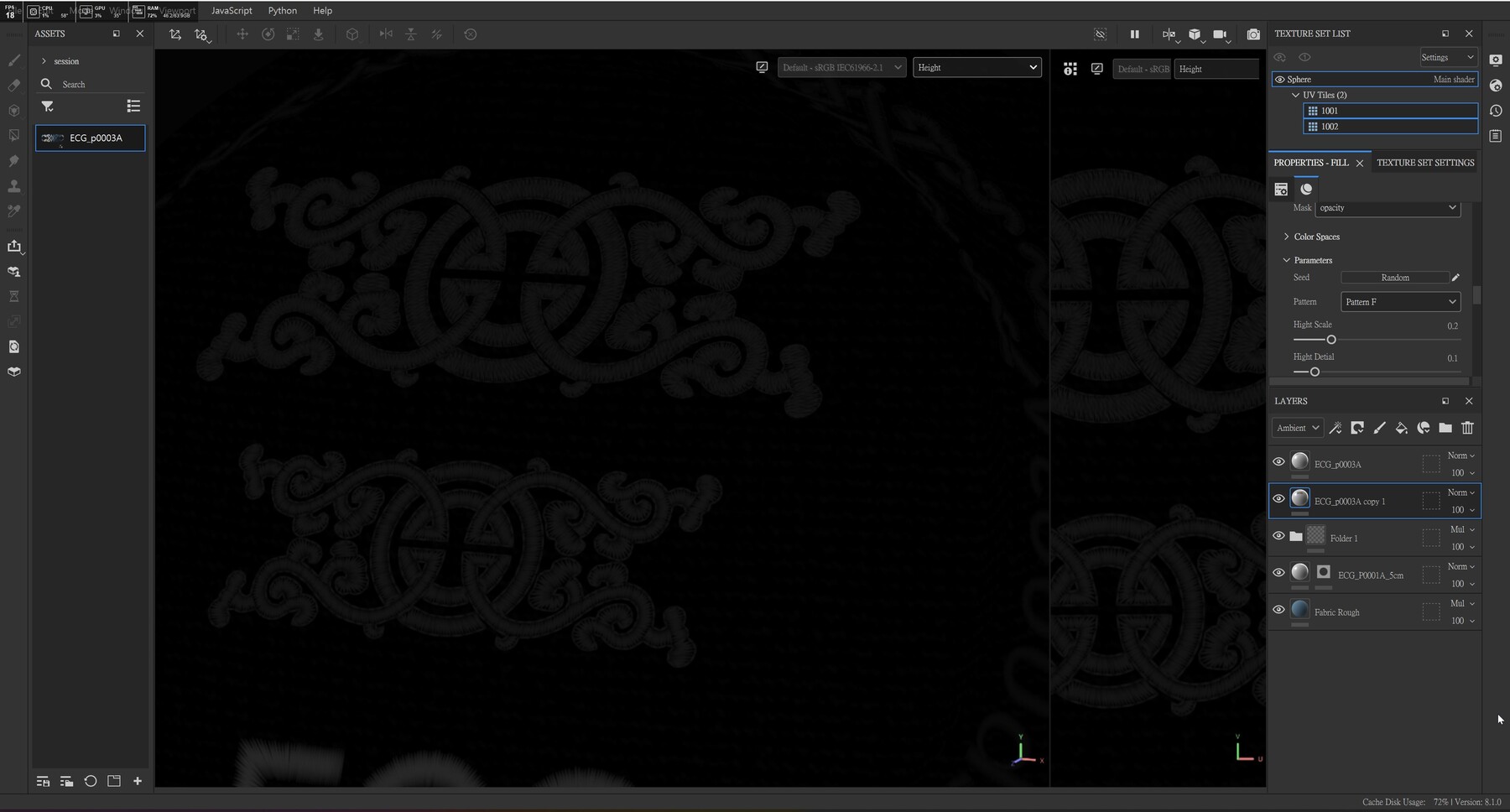 ArtStation - EmbroideryCG Pattern p0003A Ornament Borders | Brushes