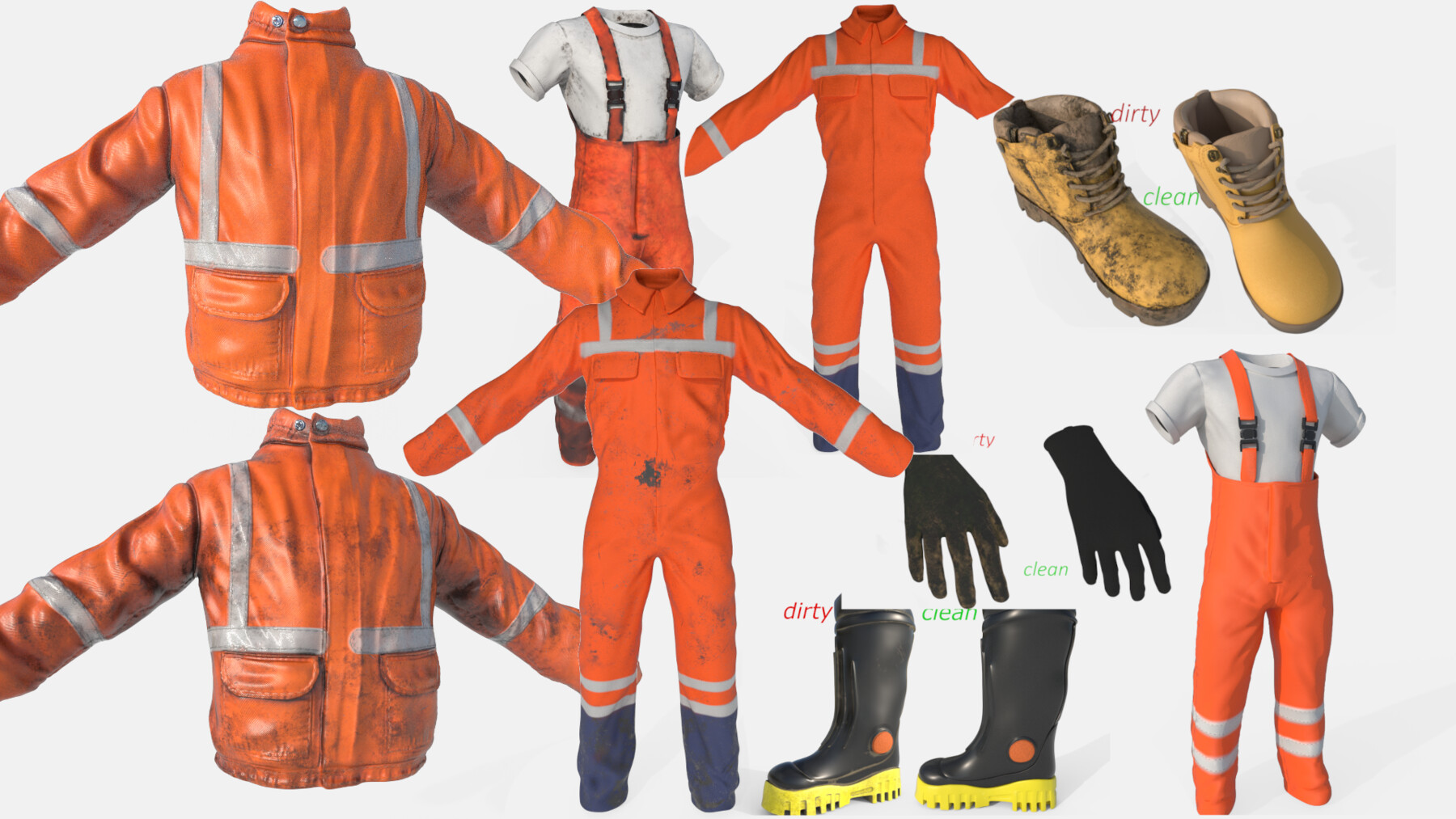 ArtStation - Workman Outfit -Collection | Game Assets