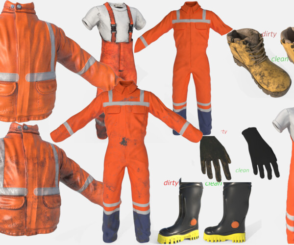 ArtStation - Workman Outfit -Collection | Game Assets