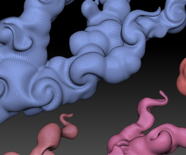 ArtStation - smoke / mist / clouds stylized pack3 IMM brush and .obj ...