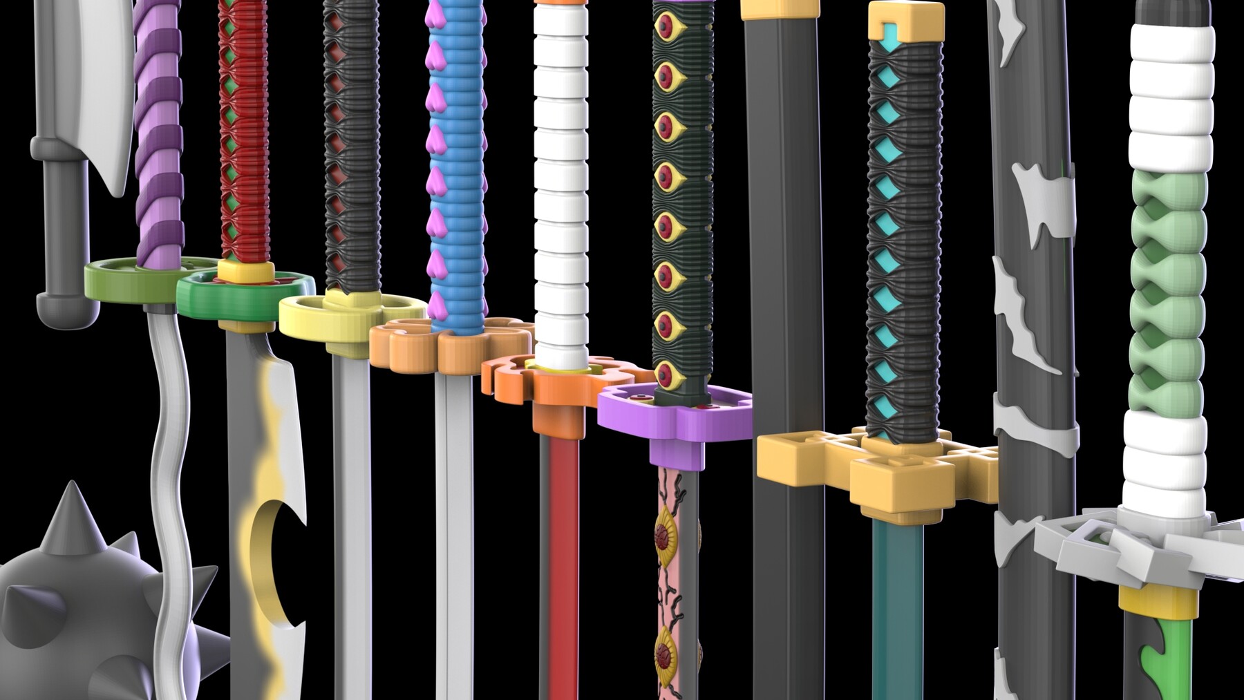 ArtStation - Demon Slayer stylized weapon / swords ztool and .obj files ...