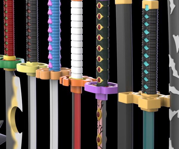 ArtStation - Demon Slayer stylized weapon / swords ztool and .obj files ...