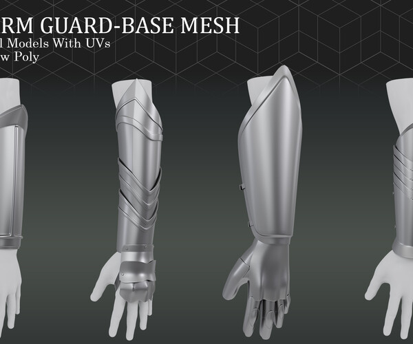 ArtStation - 20 Arm Guard - Base Mesh | Game Assets