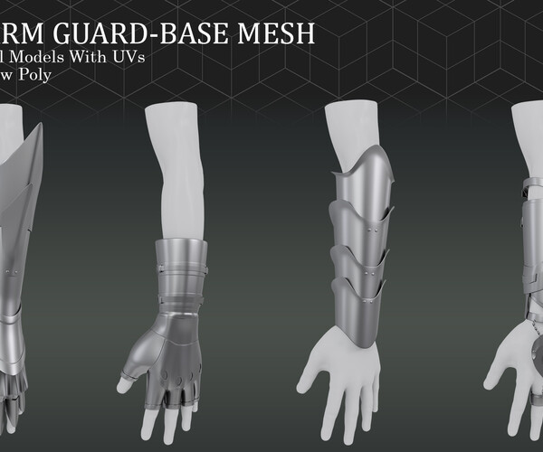 ArtStation - 20 Arm Guard - Base Mesh | Game Assets