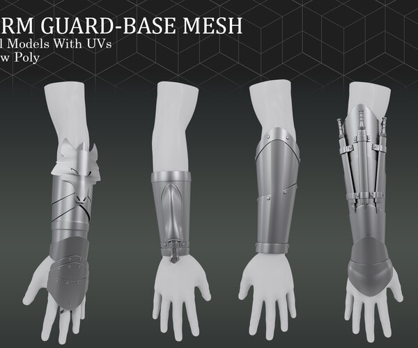 ArtStation - 20 Arm Guard - Base Mesh | Game Assets