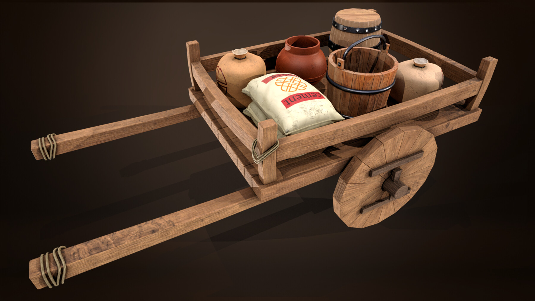 ArtStation - Wooden cart and game assets with PBR texturing | Game Assets